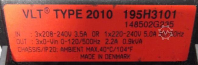 Used Second Hand Danfoss 2010 195H3101 frequency converter - Used Second Hand